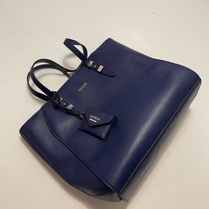 Guess | Bags | Guess Purple Leather Tote Bag | Poshmark